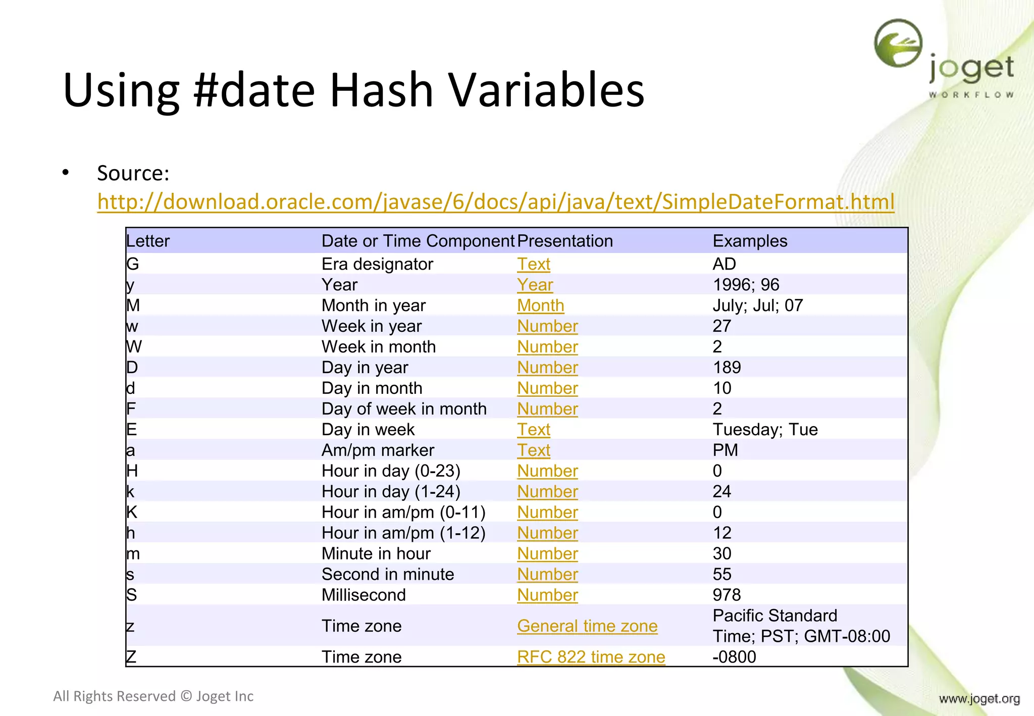Joget Workflow v6 Training Slides - 9 - Hash Variable | PPT Joget Workflow v6 Training Slides - 9 - Hash Variable | PPT