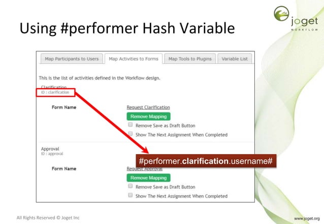 Joget Workflow v6 Training Slides - 9 - Hash Variable | PPT