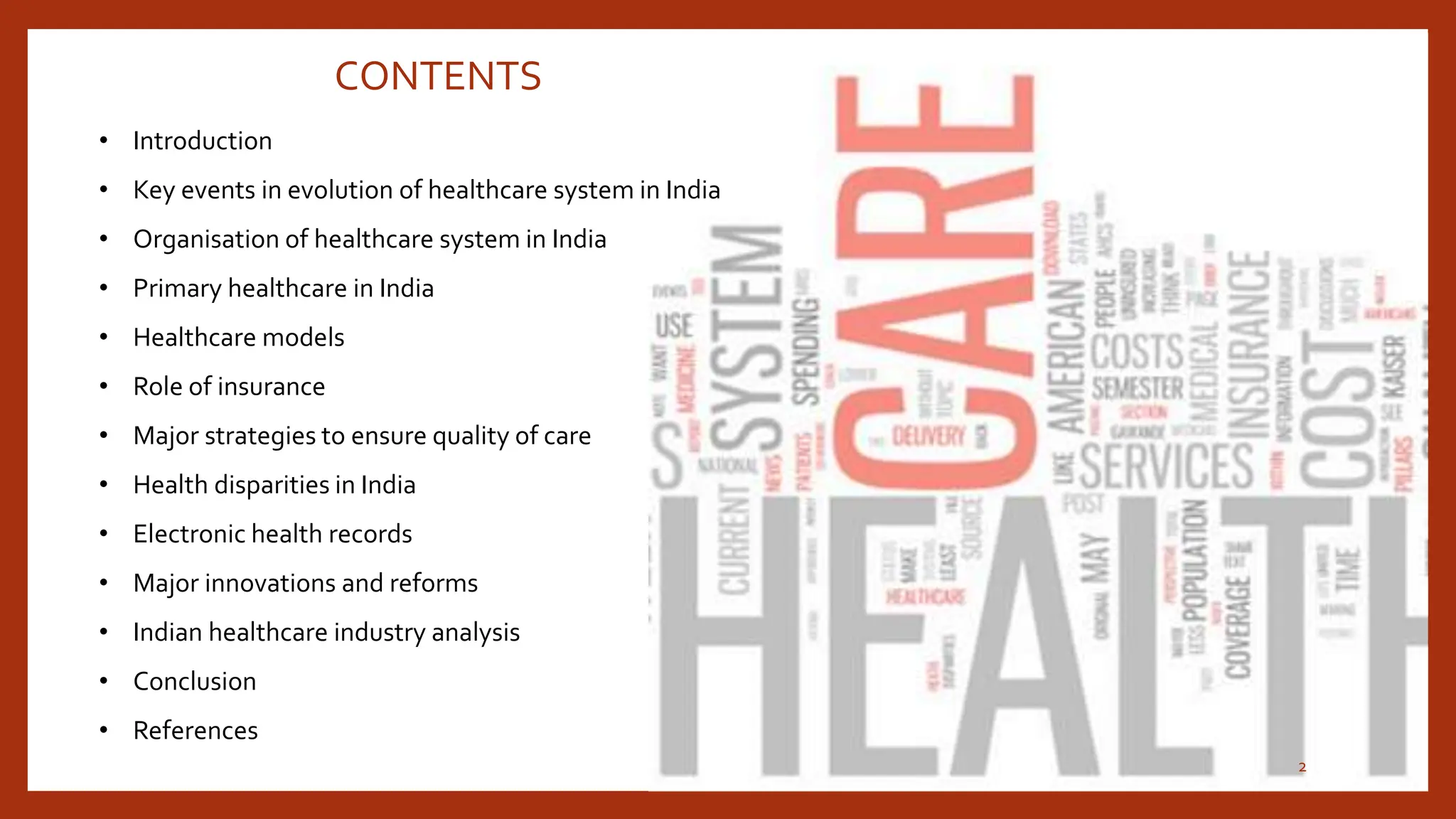 HEALTHCARE SYSTEMS IN INDIA | PPTX