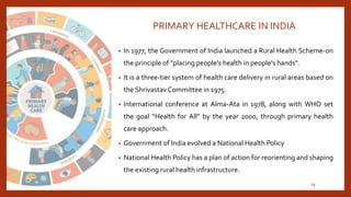 HEALTHCARE SYSTEMS IN INDIA | PPTX