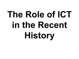 ICT as Platform for Change - Empowerment Technologies | PPTX