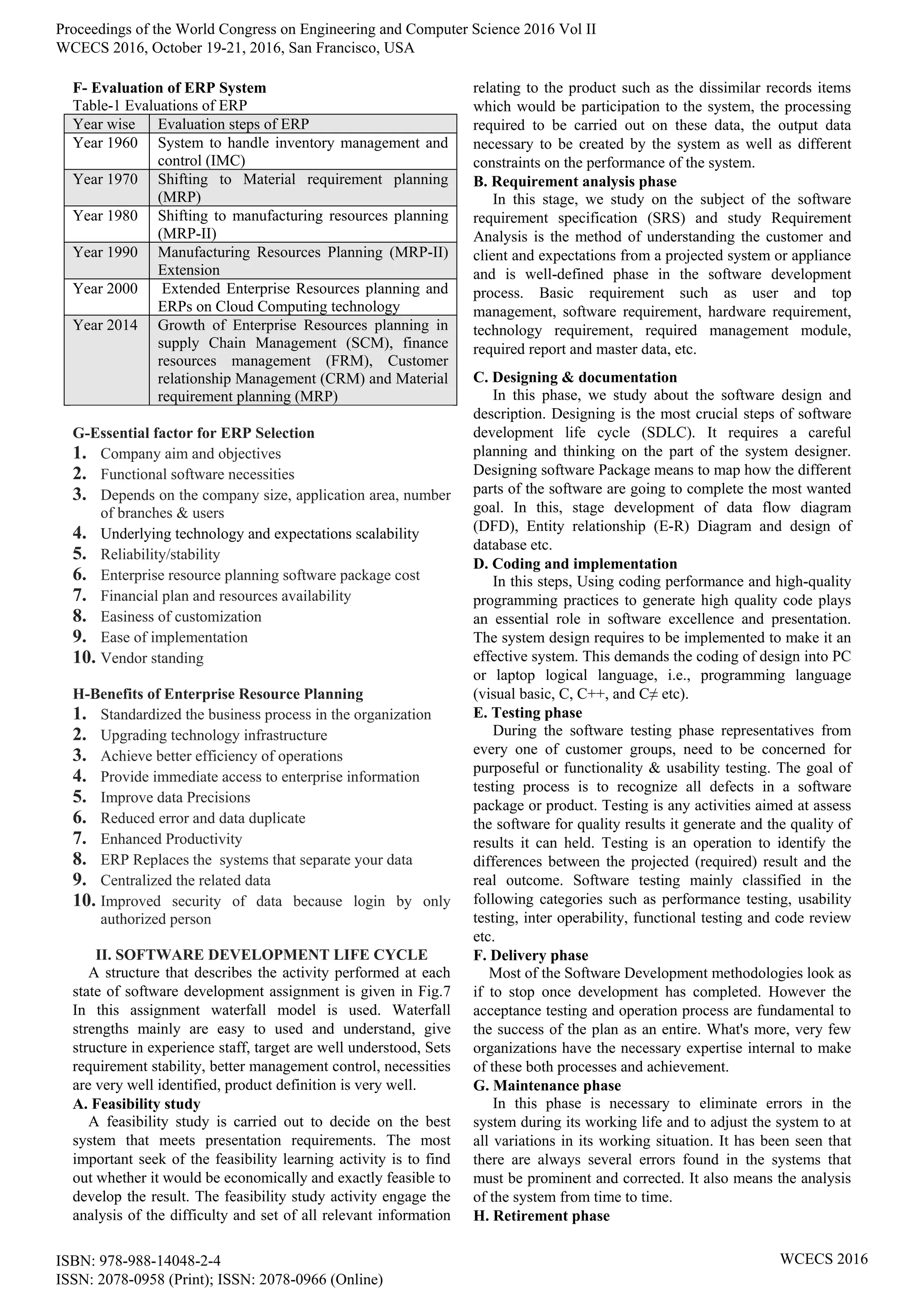 Identification of Critical Issues and Solutions during ERP Software ...