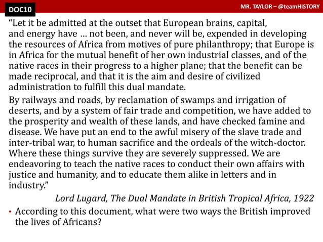 DBQ - African Imperialism | PPT