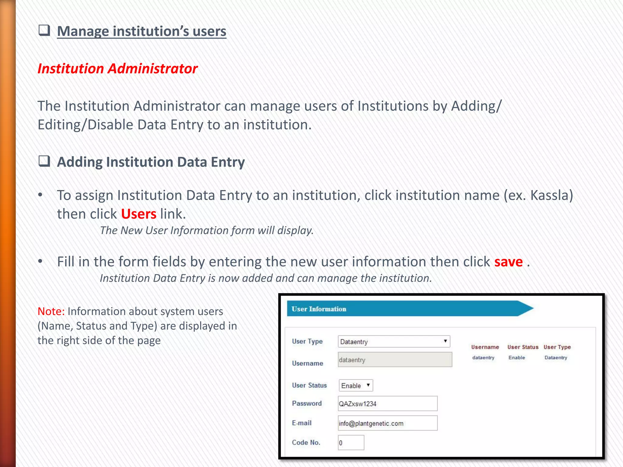 Institutions Presentation | PDF