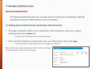 Institutions Presentation | PPT
