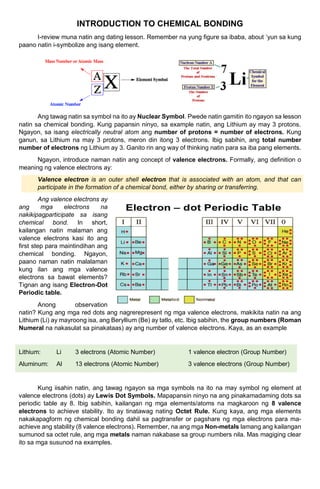 Introduction to Chemical Bonding - TAGLISH Version | PDF