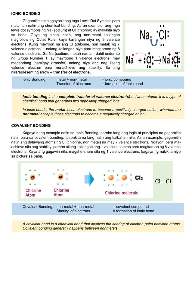 Introduction to Chemical Bonding - TAGLISH Version | PDF