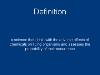 introduction to Toxicology | PDF