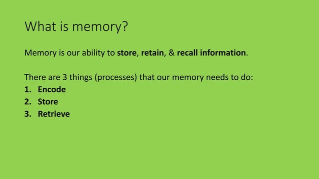9 intro to multi-store model of memory | PPTX | Internet for Beginners ...