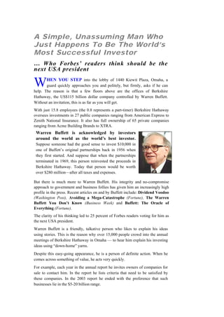 9 investing secrets of Warren Buffett | PDF