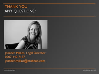 Keeping it Legal - Jennifer Millins – Mishcon de Reya | PPT