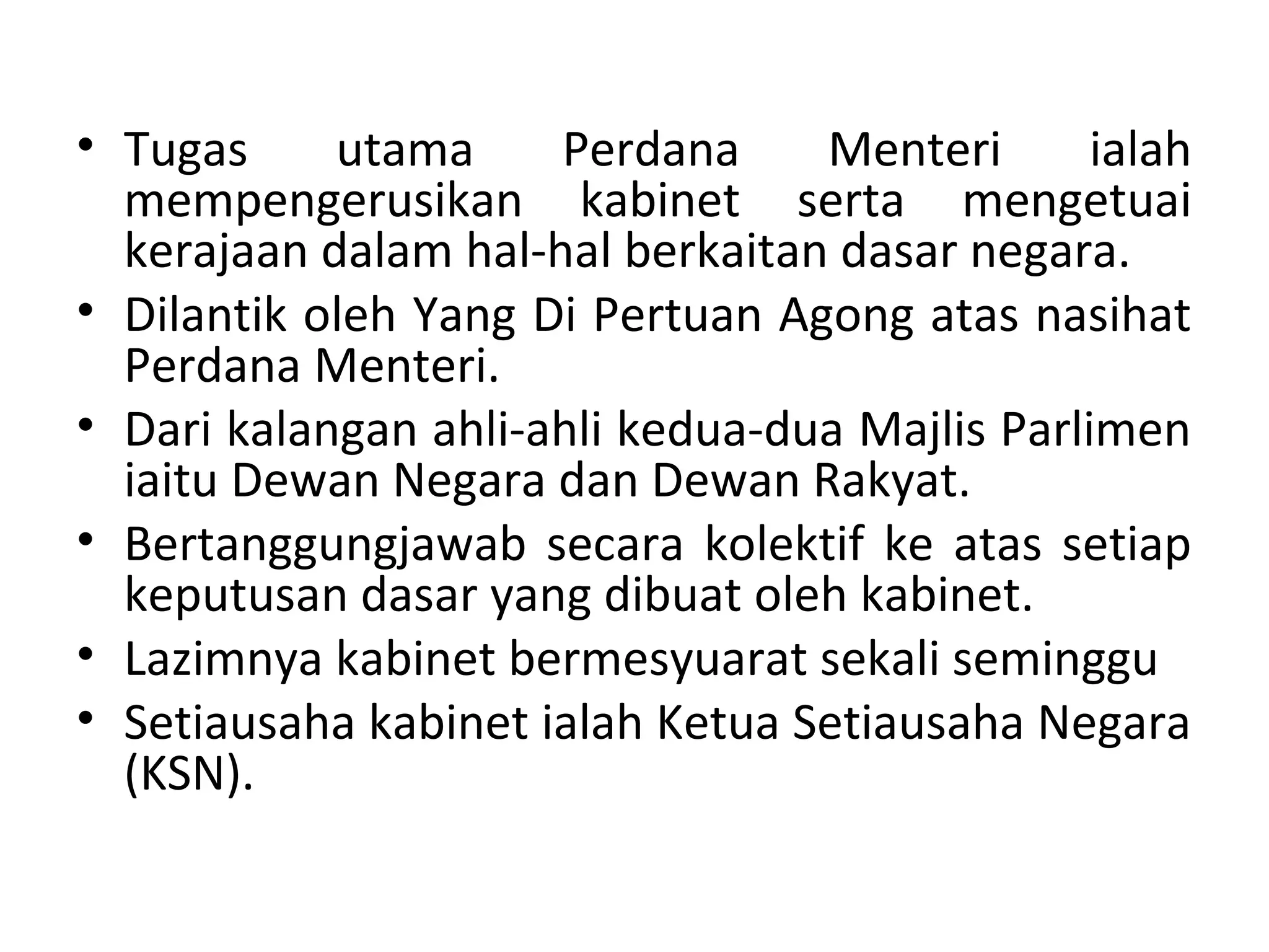 9 Jentera Pentadbiran Kerajaan Persekutuan Dan Negeri Di Malaysia Ppt 