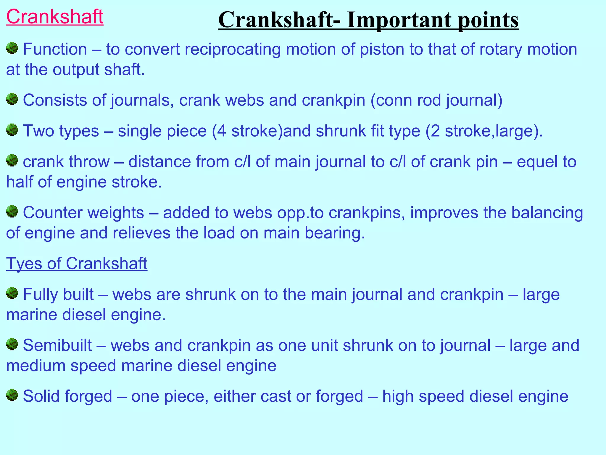 Crankshaft/Piston/Xhead | PPT
