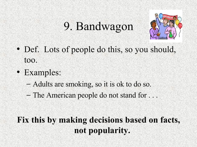 9 Logical Fallacies | PPT