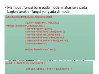 9-Membuat php MVC dengan insert data.pptx | Free Download
