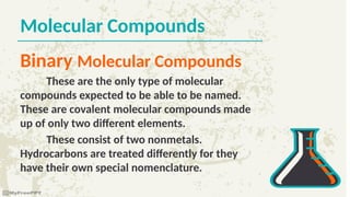 Definition, Naming and Writing Chemical Compounds | PPTX