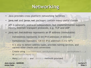 Java Course 9: Networking and Reflection | PPT