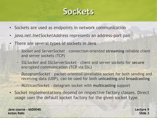 Java Course 9: Networking and Reflection | PPT