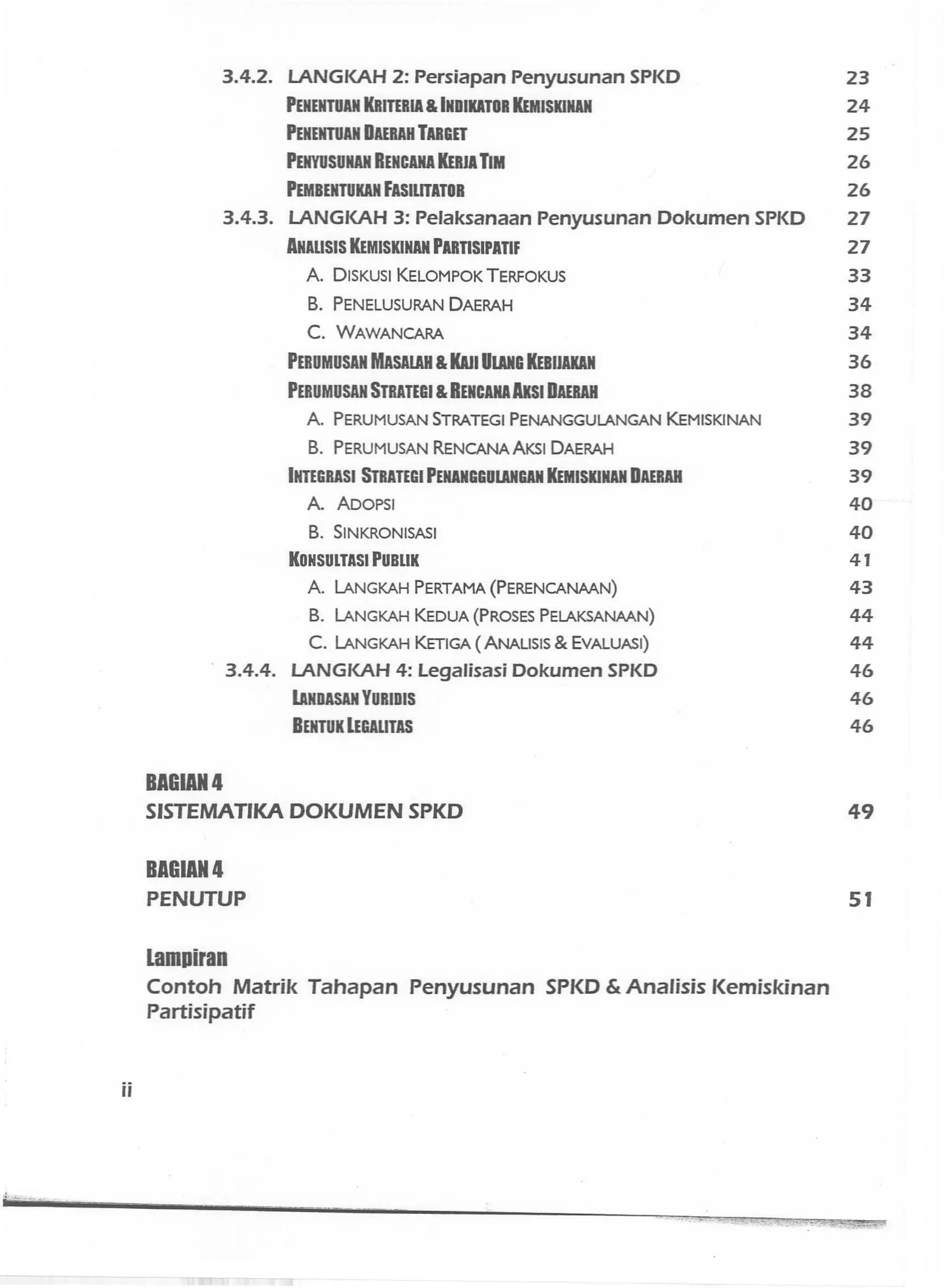 Strategi Penanggulangan Kemiskinan Daerah (SPKD). Panduan Penyusunan | PDF