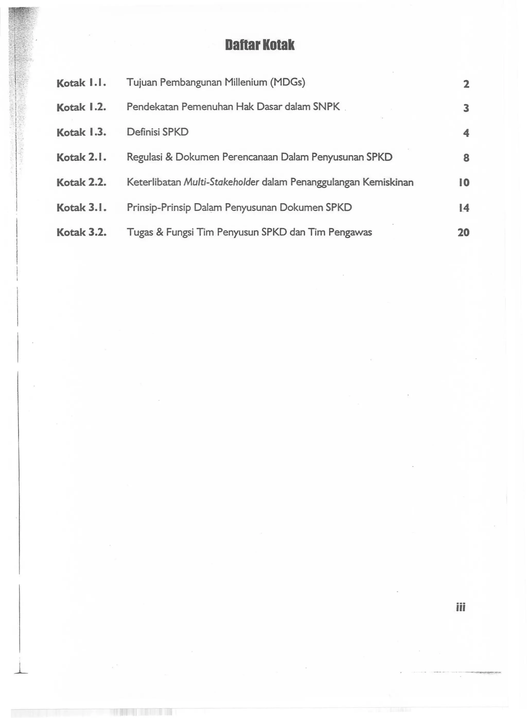 Strategi Penanggulangan Kemiskinan Daerah (SPKD). Panduan Penyusunan | PDF