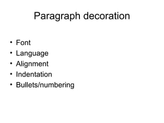 9 paragraph, styles and page setup | PPT