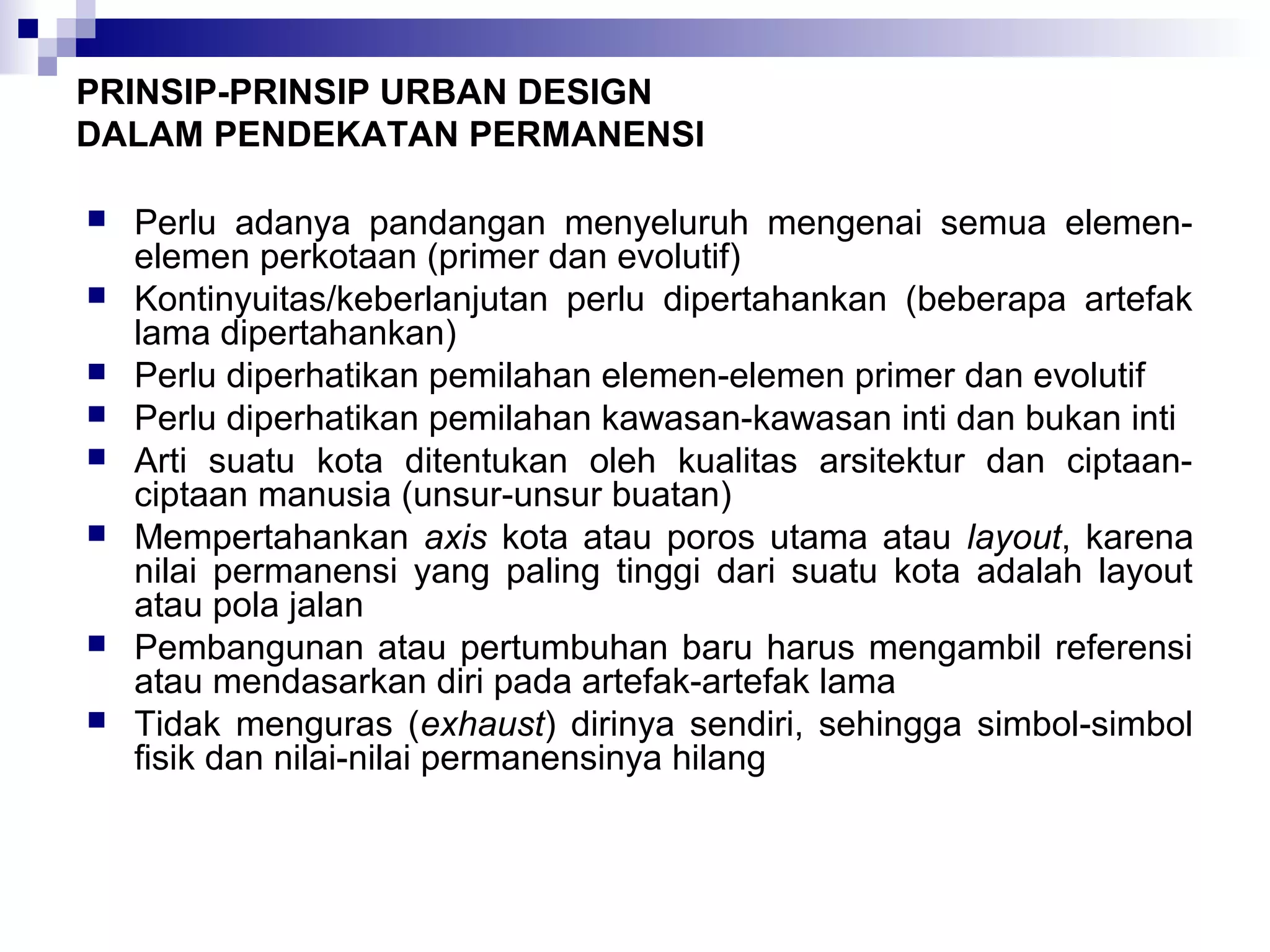 9 pendekatan-pendekatan dalam urban design | PPT