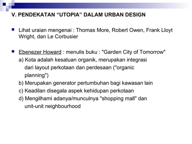 9 pendekatan-pendekatan dalam urban design | PPT