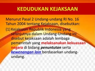 9 penuntut umum, pra penuntutan dan penuntutan | PPTX