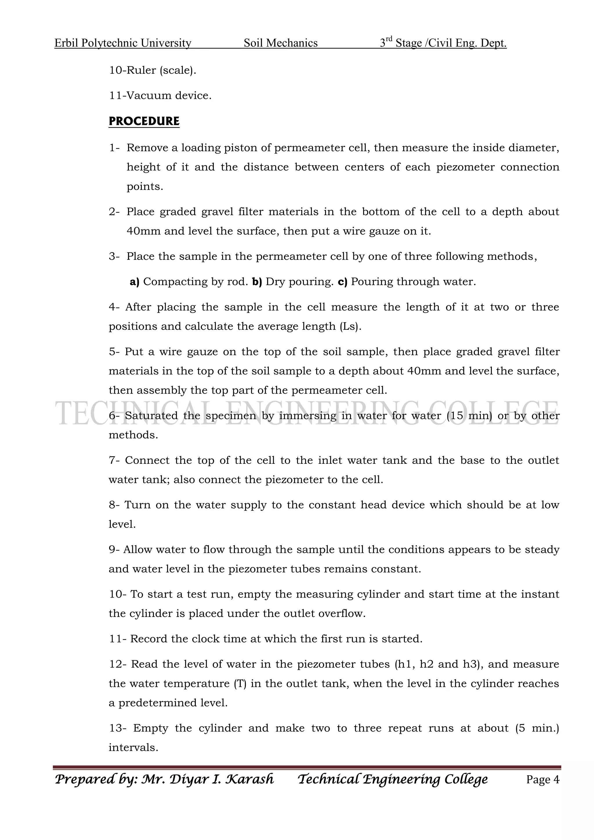 PERMEABILITY OF SOILS | PDF