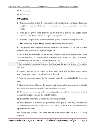 PERMEABILITY OF SOILS | PDF