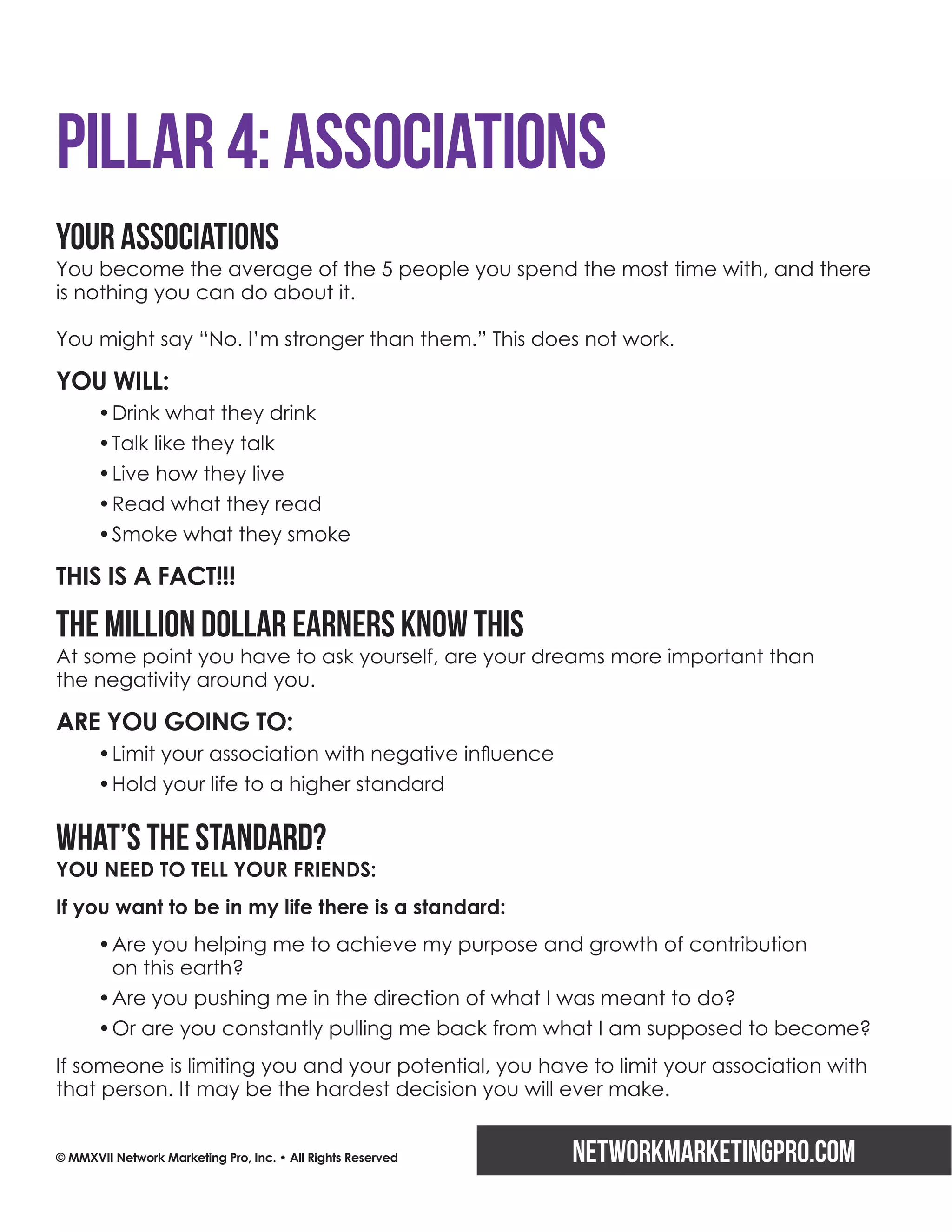 The Nine Pillars to Success Workbook | PDF