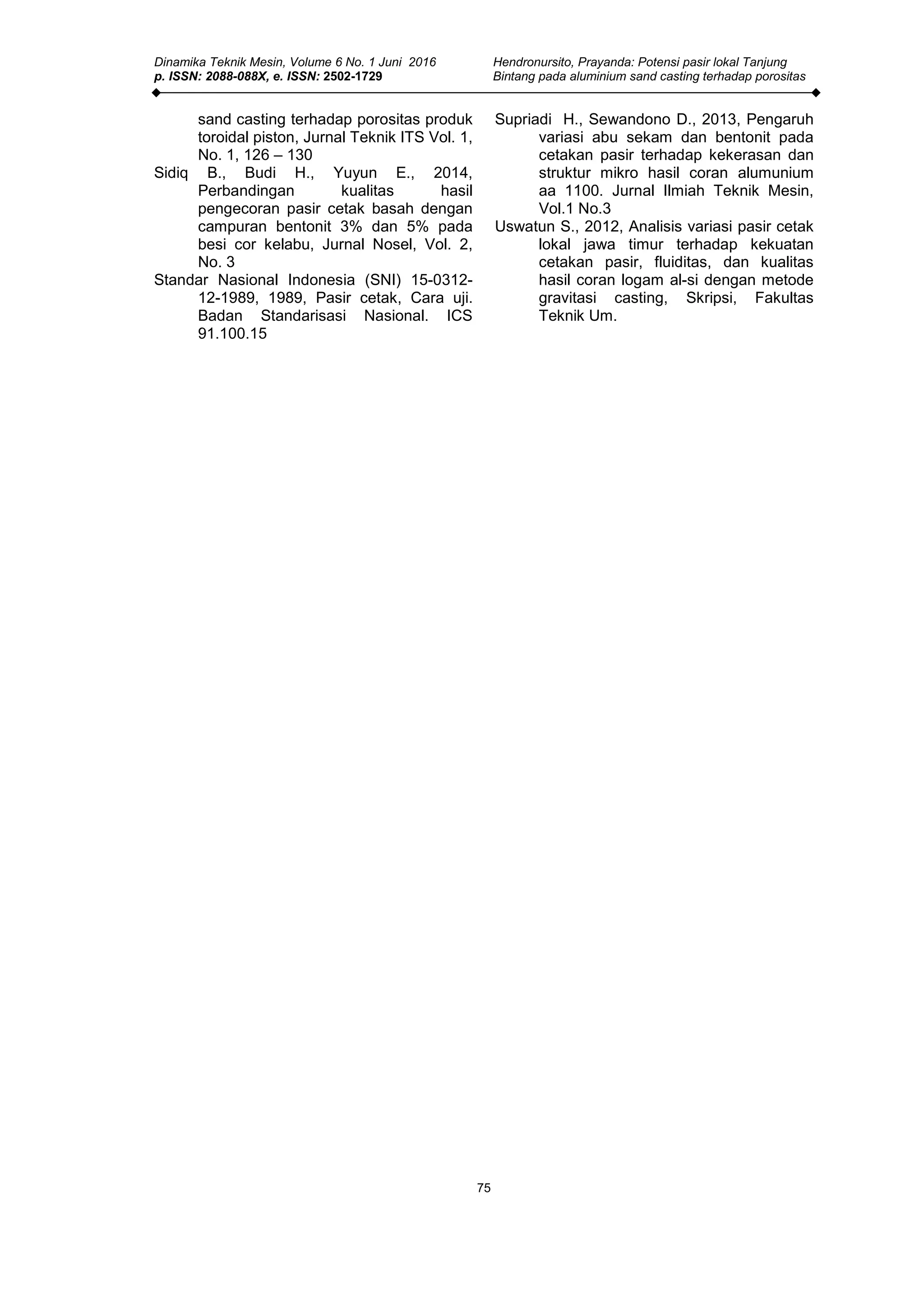 9 potensi pasir lokal tanjung bintang pada aluminium sand casting ...