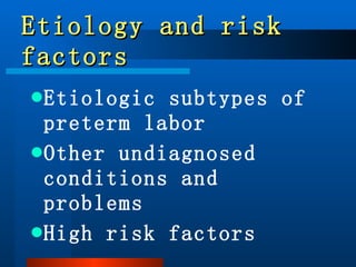 9.Preterm Labor | PPT
