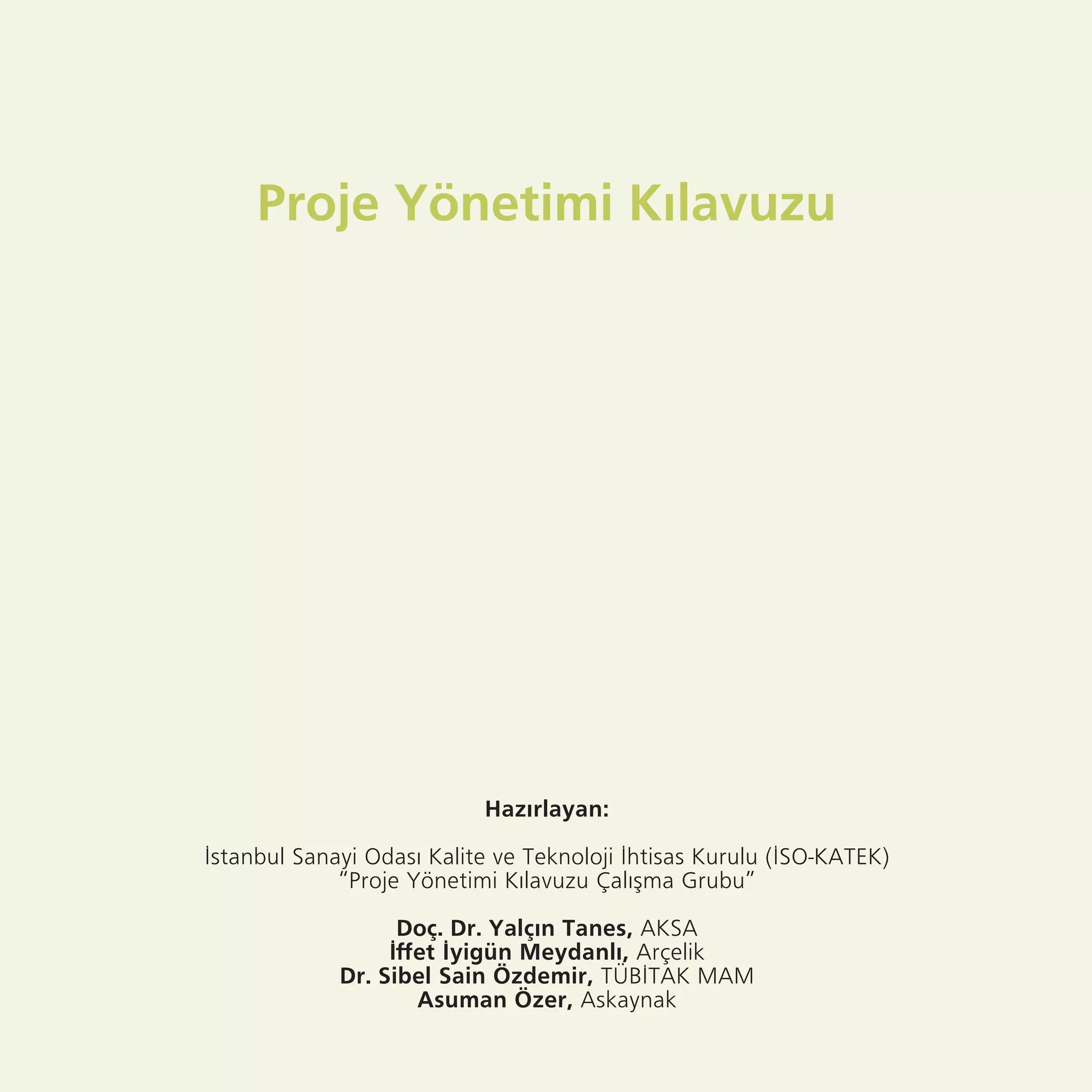 PROJE YONETIMI KILAVUZU | PDF