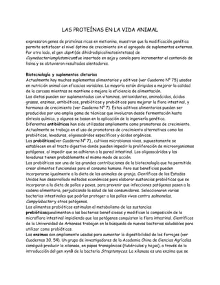 9.proteínas en la vida animal | DOCX