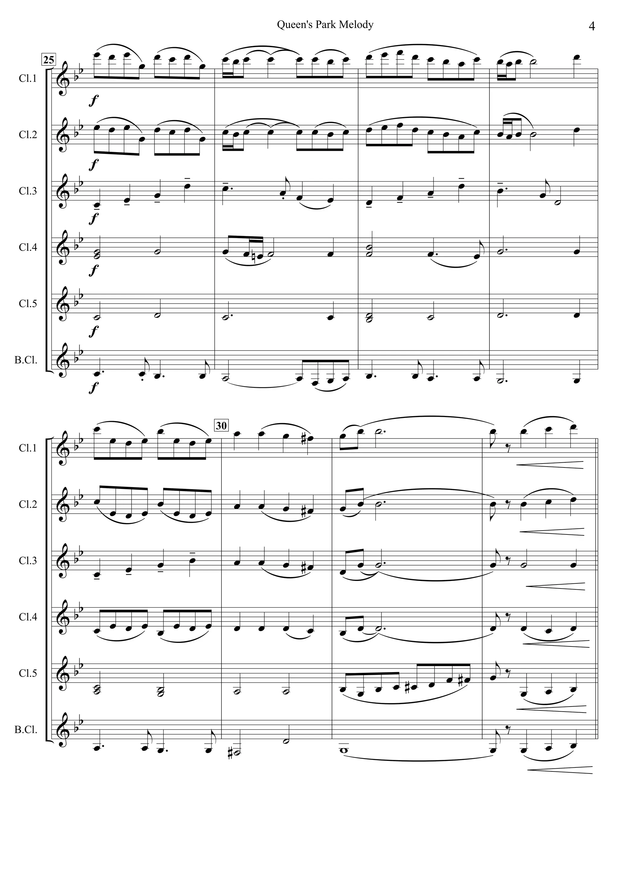 9 queen's park melody - jacob de haan - set of clarinets | PDF