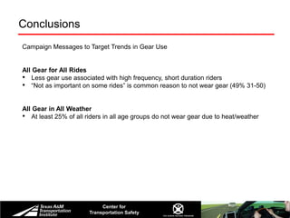 Motorcyclist Attitudes Toward Safety Gear | PPT