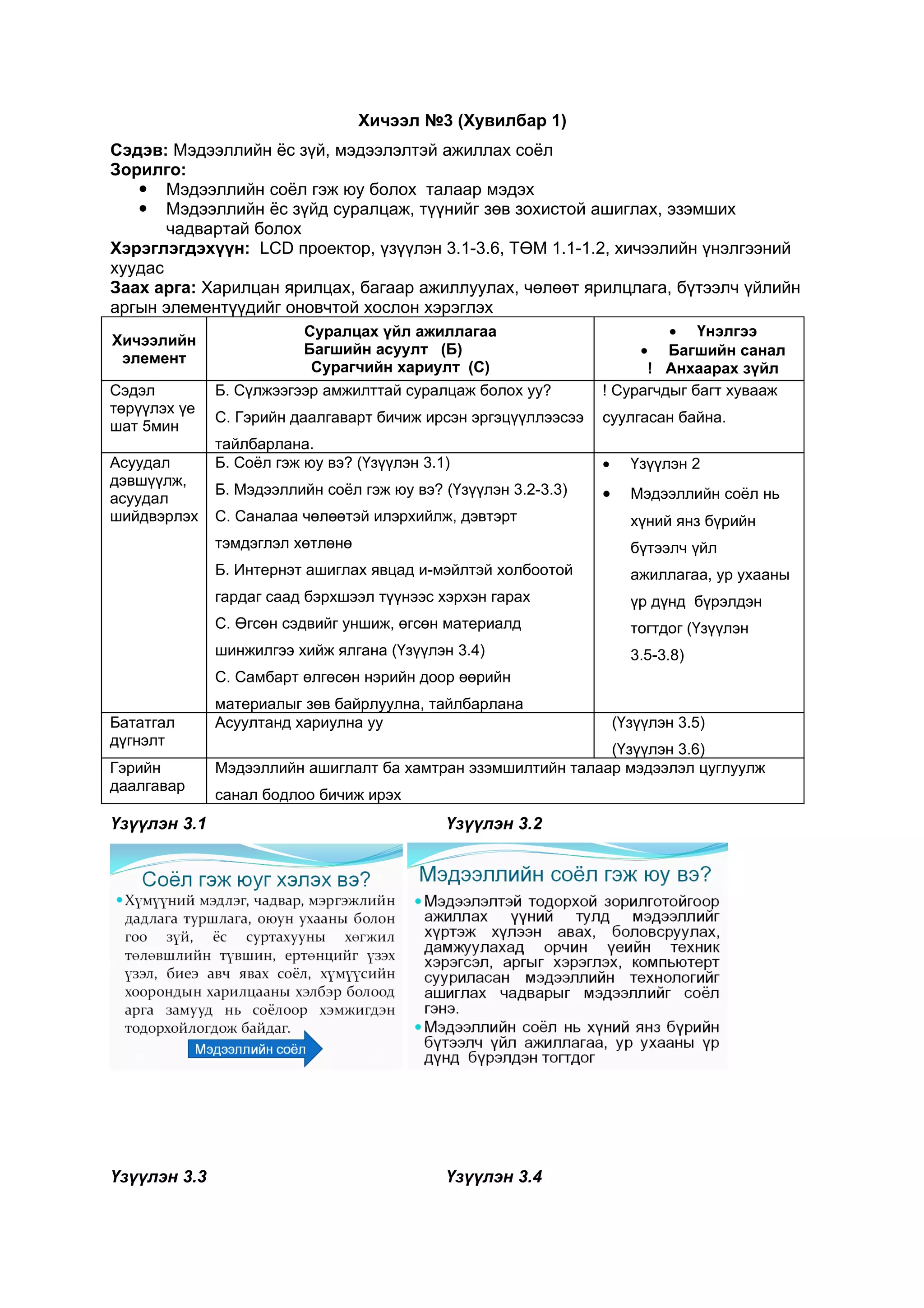 9 r angi no3 medeelliin es zui-medeeleltei ajillah soel | PDF