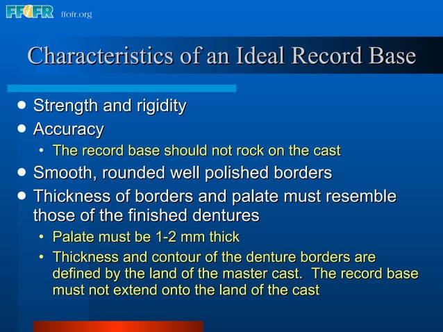 9.record base and wax rim fabrication | PPT