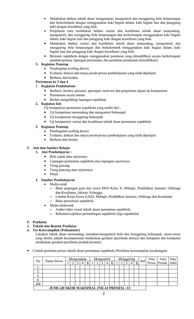 9. revisi of rpp sma kls. x smt. 1 | PDF