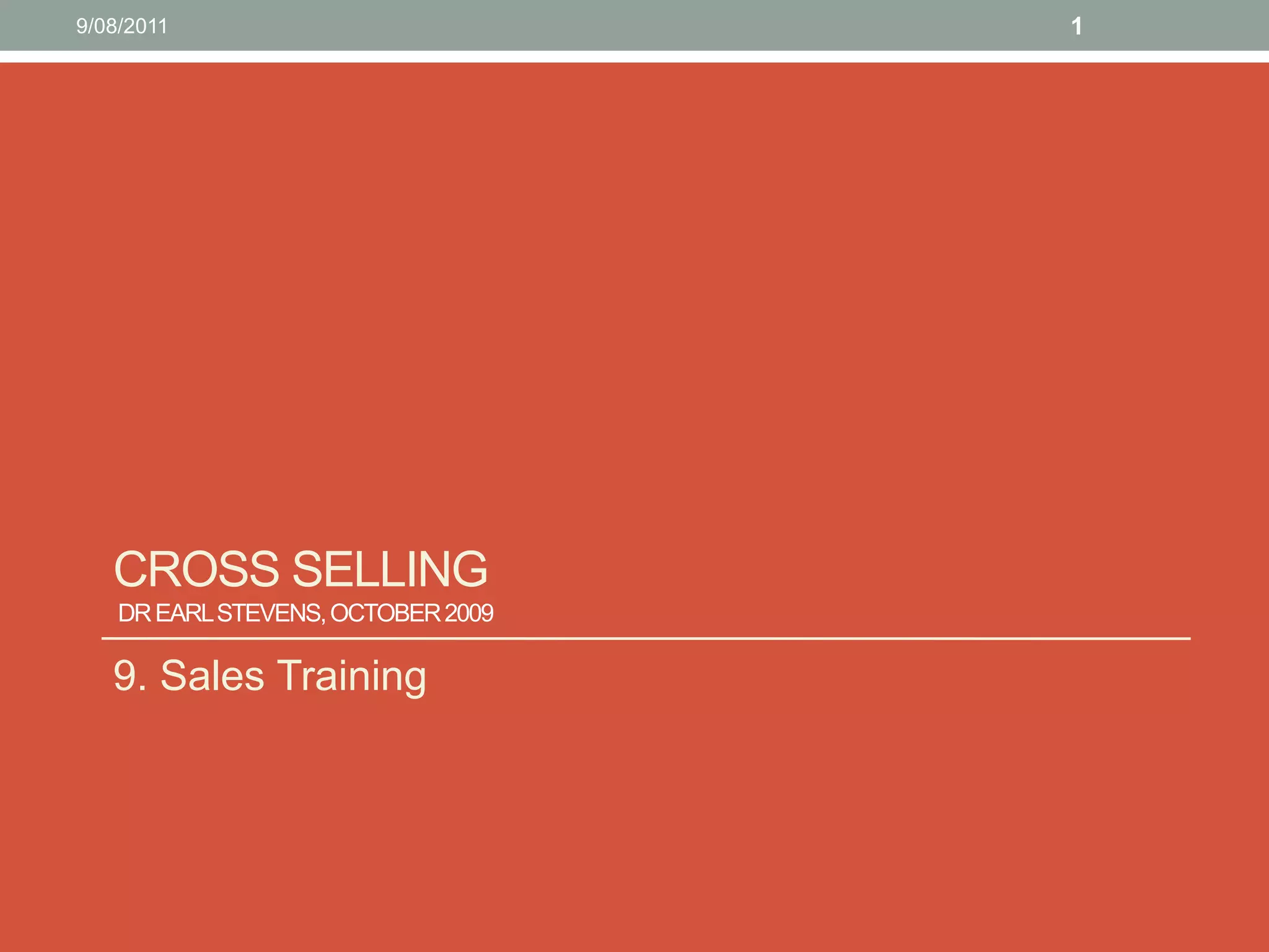9. sales training cross selling | PPTX