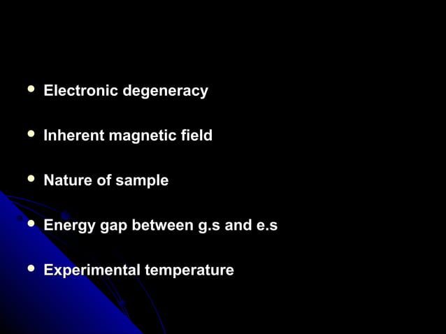 APPLICATIONS OF ESR SPECTROSCOPY TO METAL COMPLEXES | PPT