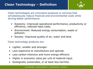 SDTC - Ontario Clean Technology Business to Business Seminar | PPT