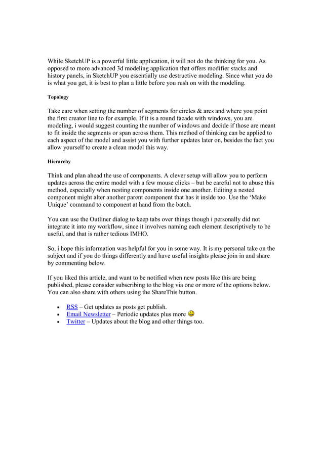 9 Sketchup Tips For Beter 3d Modeling Workflow Pdf