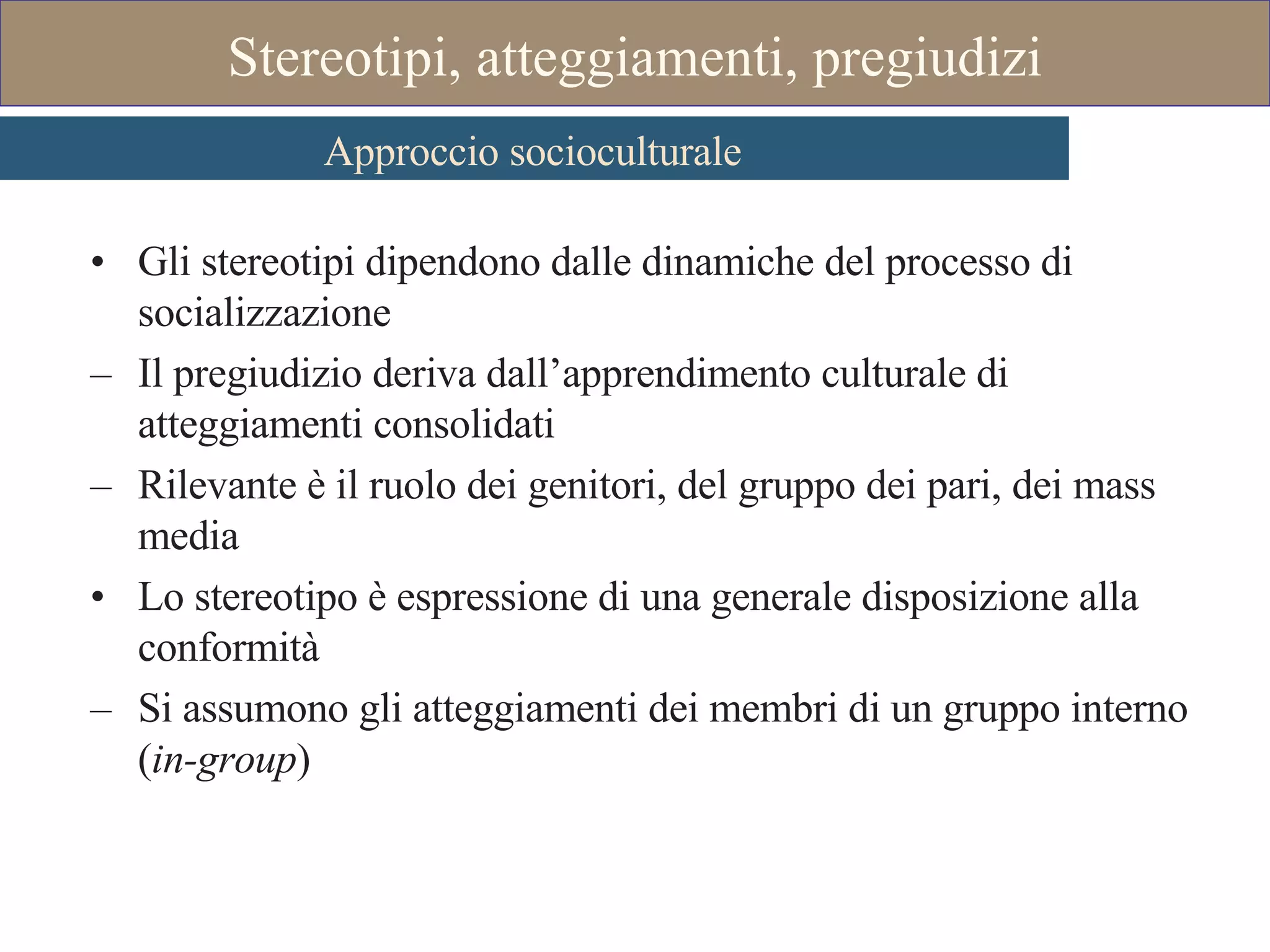 9. Stereotipi E Schemi | PPT