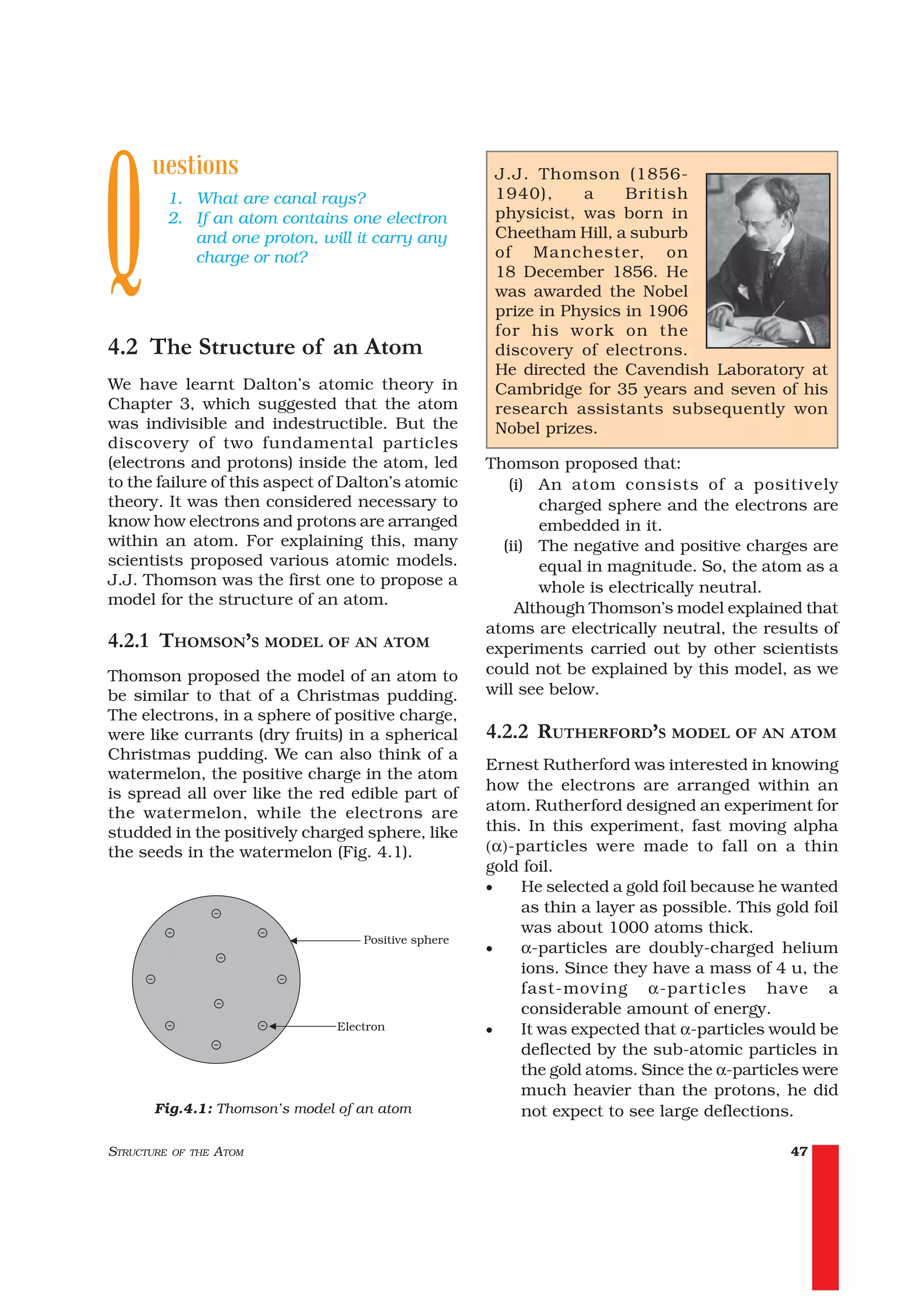 9 structure of atom | PDF | Chemistry | Science