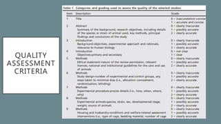 Study quality assessment in systematic literature review | PPTX