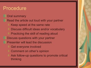 9. summarizing, newspaper presentations | PPT
