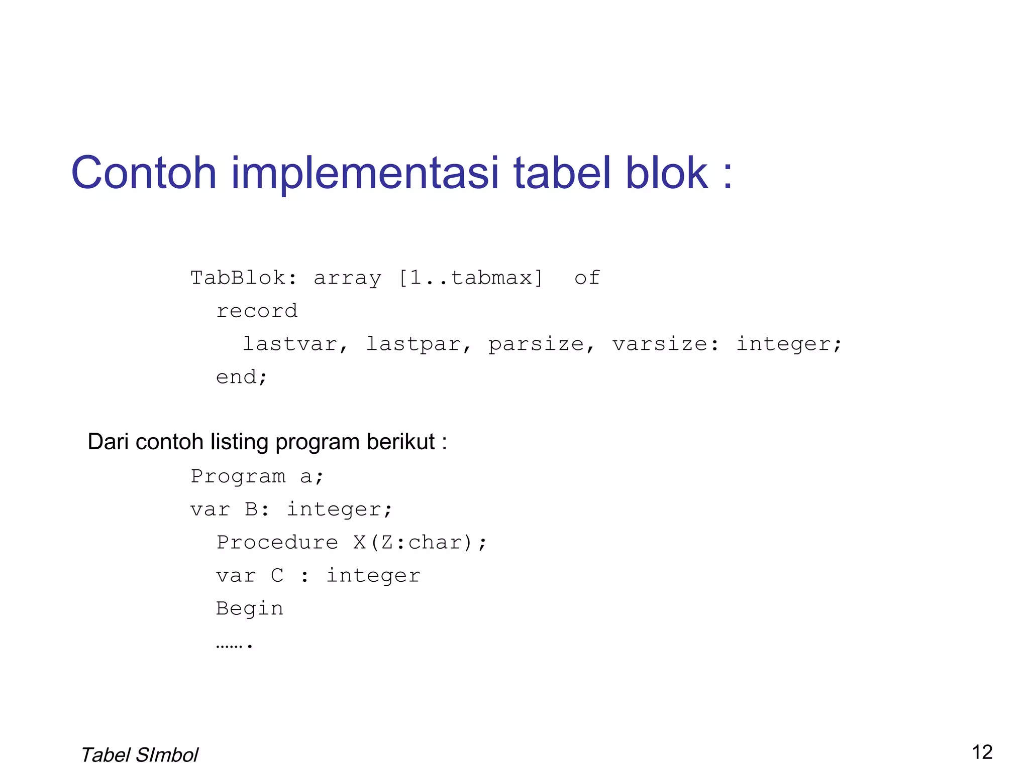 9. tabel informasi | PPT