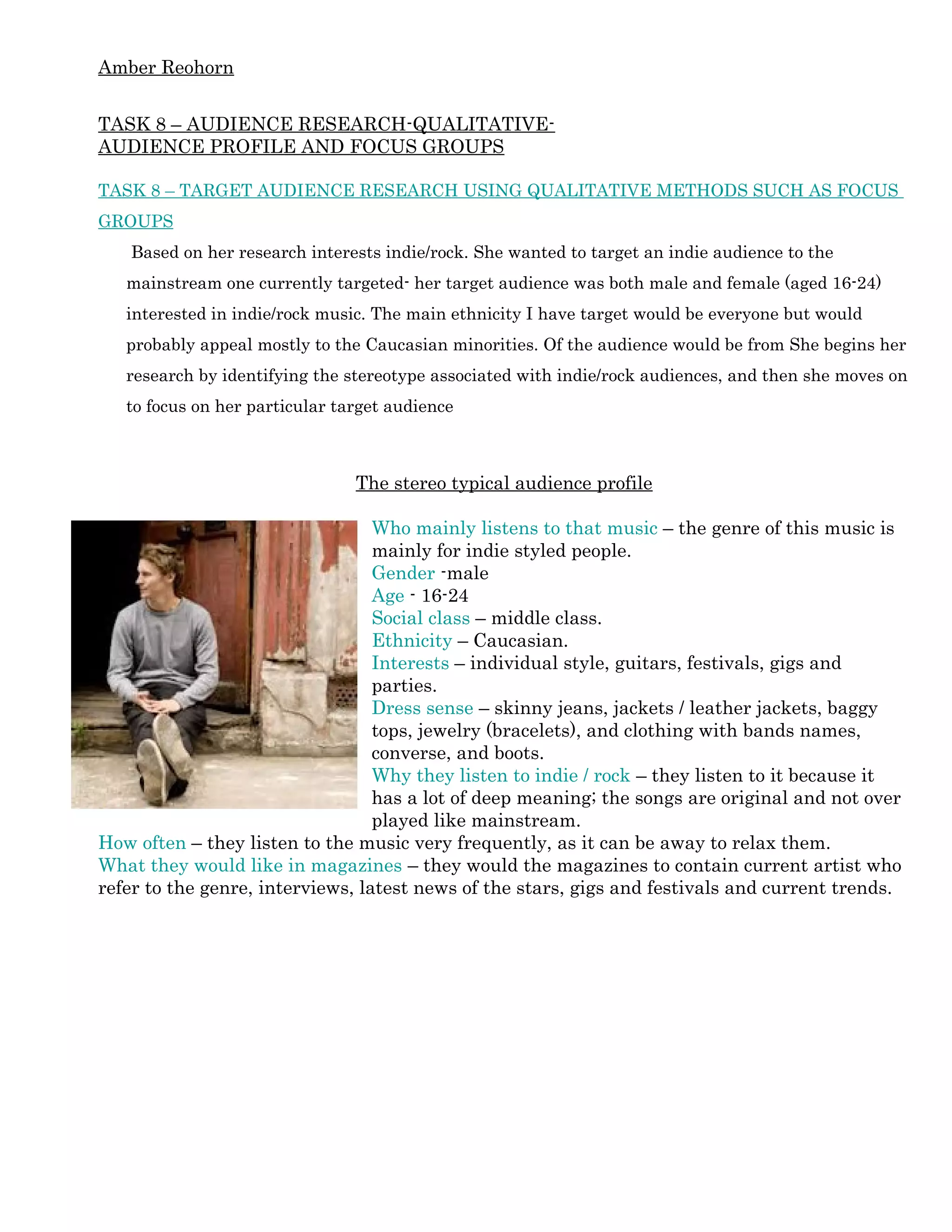 task 9 example audience profile | PDF